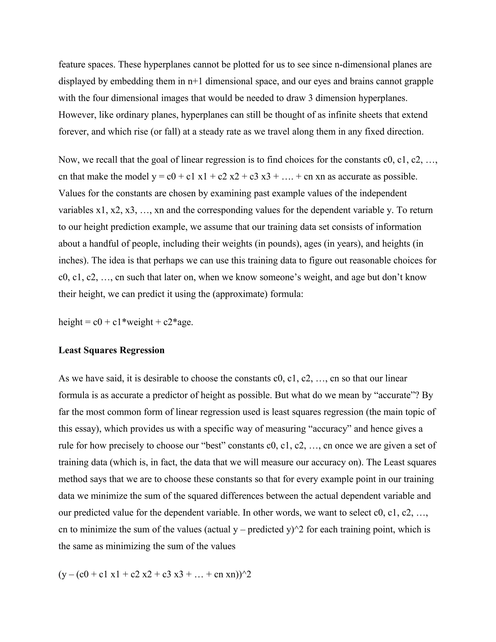 Ordinary least squares linear regression | DOC
