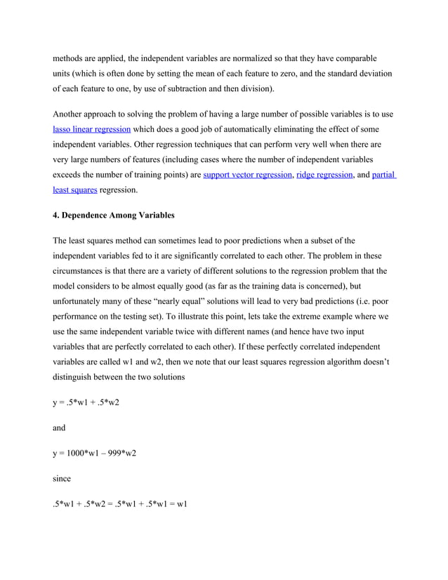 Ordinary least squares linear regression | DOC