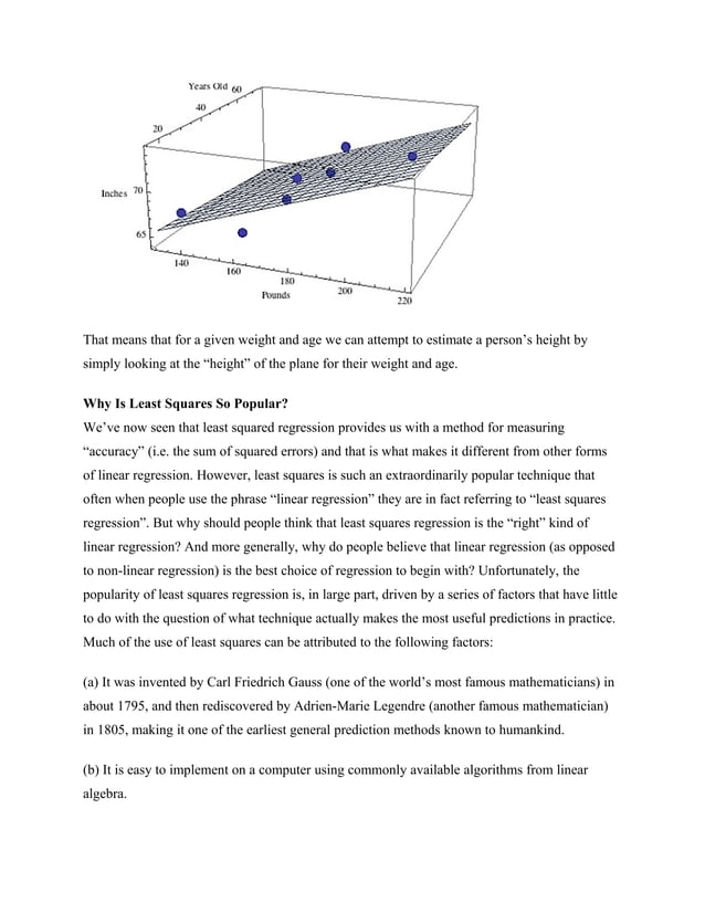 Ordinary least squares linear regression | DOC