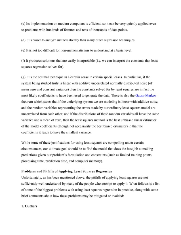 Ordinary least squares linear regression | DOC