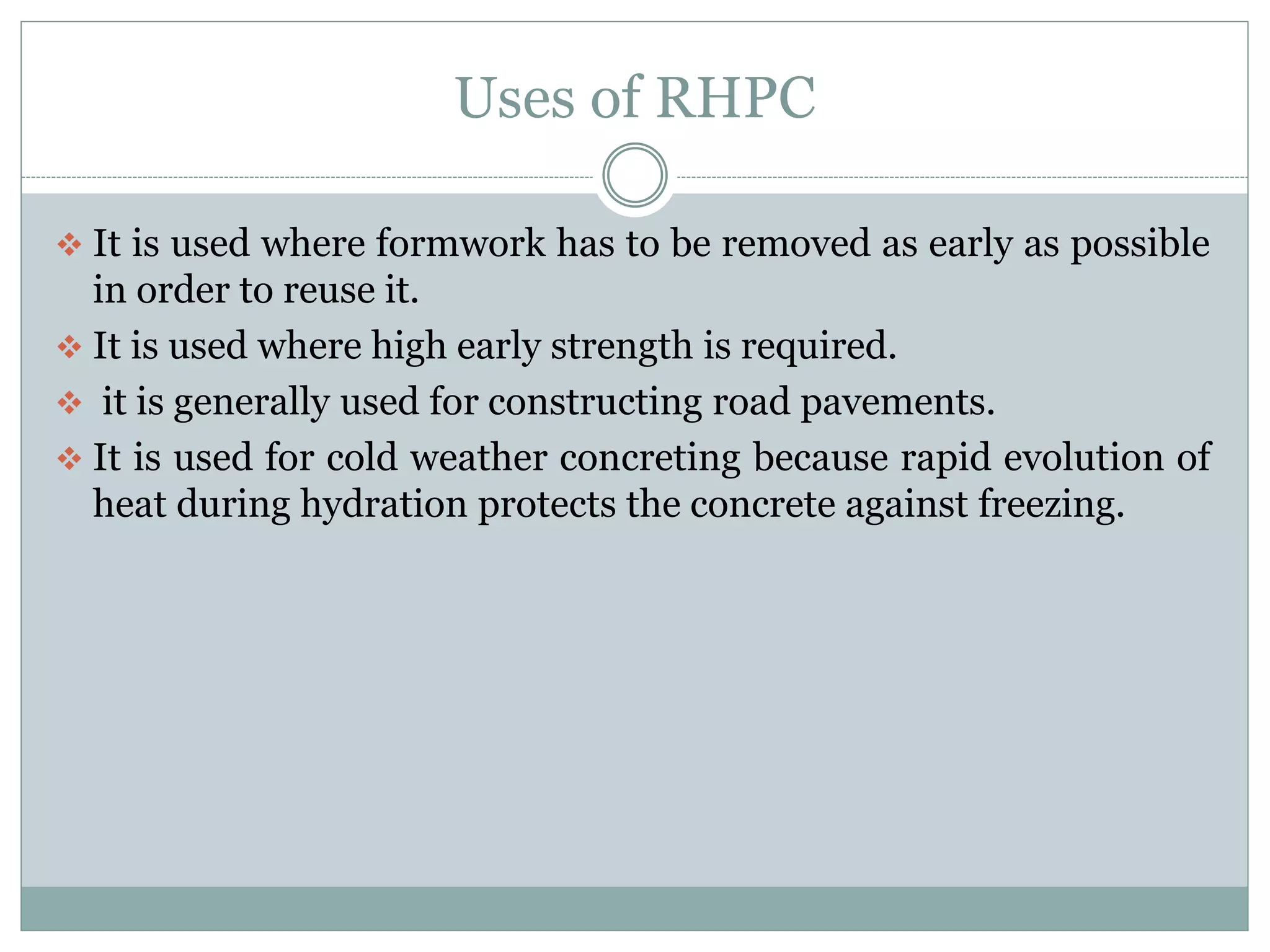 Ordinary portland cement (opc) & Rapid hardening cement | PPTX