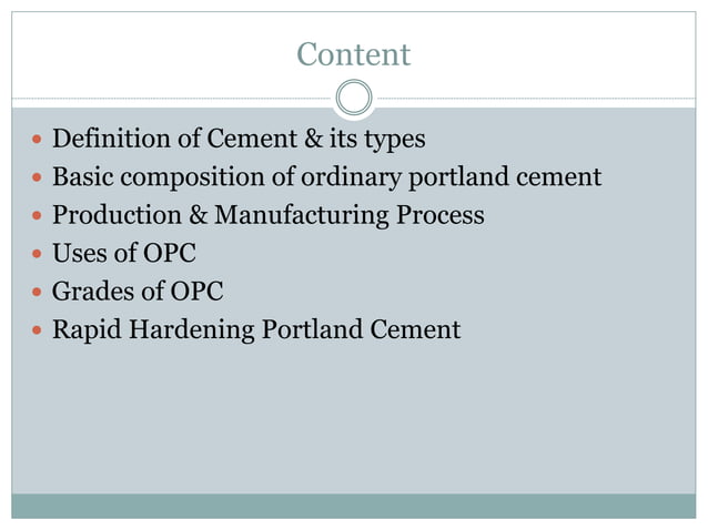 Ordinary portland cement (opc) & Rapid hardening cement | PPTX ...