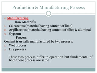 Ordinary portland cement (opc) & Rapid hardening cement | PPTX