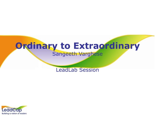 Ordinary To Extraordinary | PPT