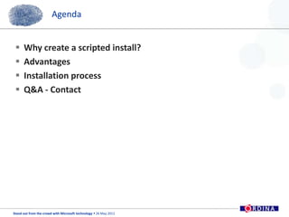 Ordina SOFTC Presentation - SharePoint - Automated scripted deployment ...