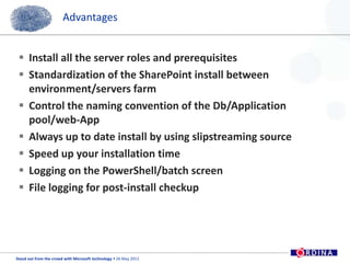 Ordina SOFTC Presentation - SharePoint - Automated scripted deployment ...