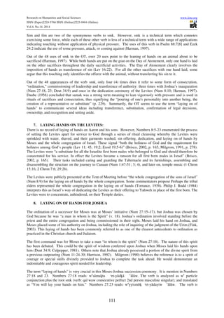 “Ordination” in the old testament | PDF
