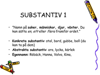 Ordklasserna | PPTX