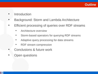 Towards efficient processing of RDF data streams | PPT | Free Download