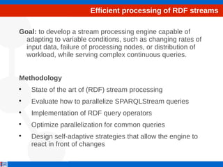Towards efficient processing of RDF data streams | PPT | Free Download
