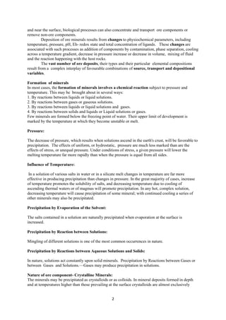 Ore bearing fluids | PDF