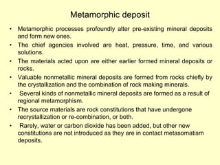 Ore deposits (contact metamorphism) | PPTX