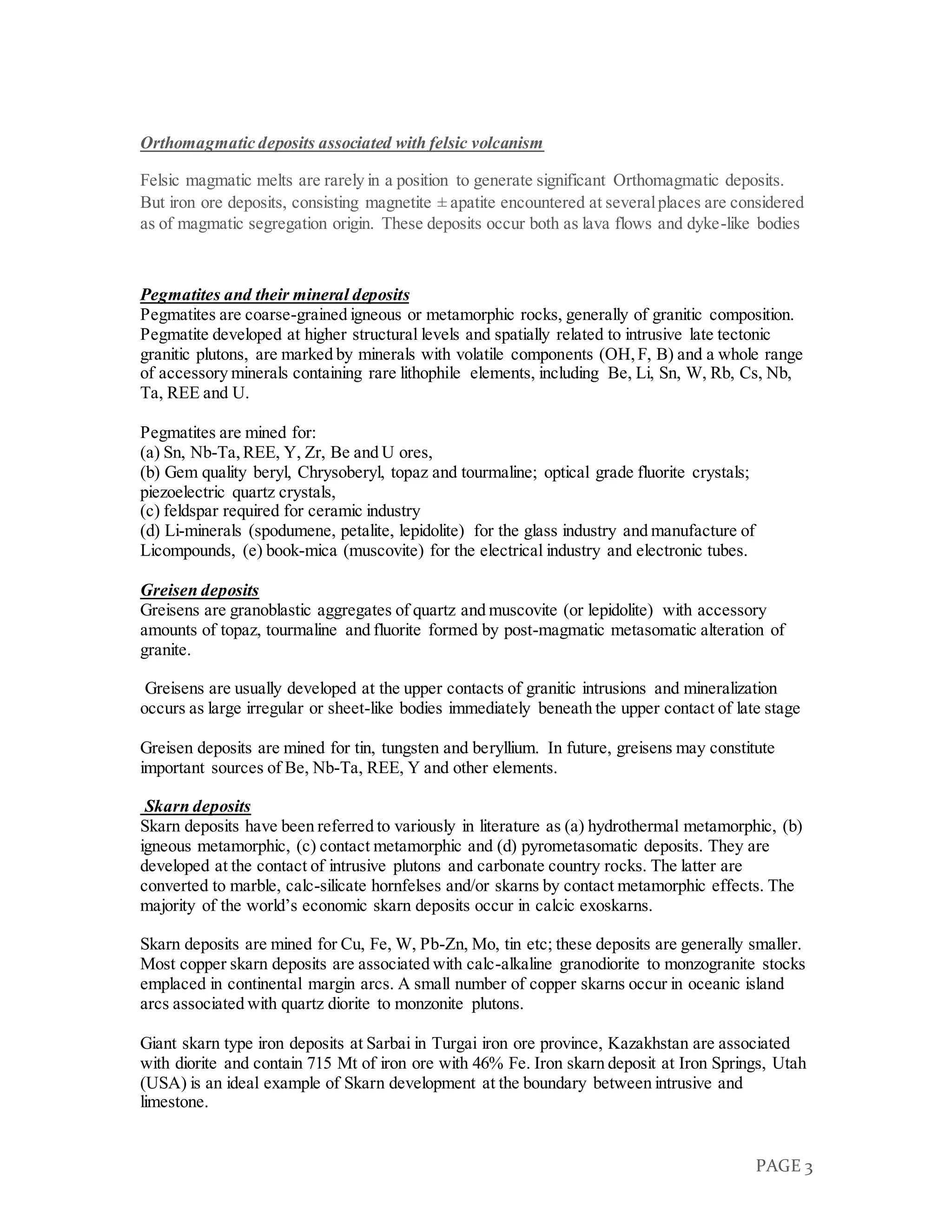 Ore deposits | DOCX