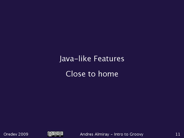 Øredev 09 - Introduction to Groovy | PDF