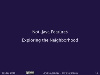 Øredev 09 - Introduction to Groovy | PDF