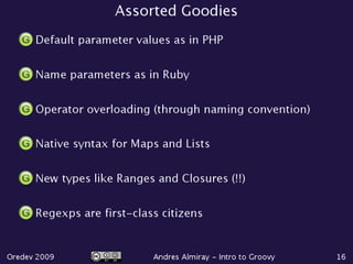 Øredev 09 - Introduction to Groovy | PDF