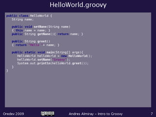 Øredev 09 - Introduction to Groovy | PPT