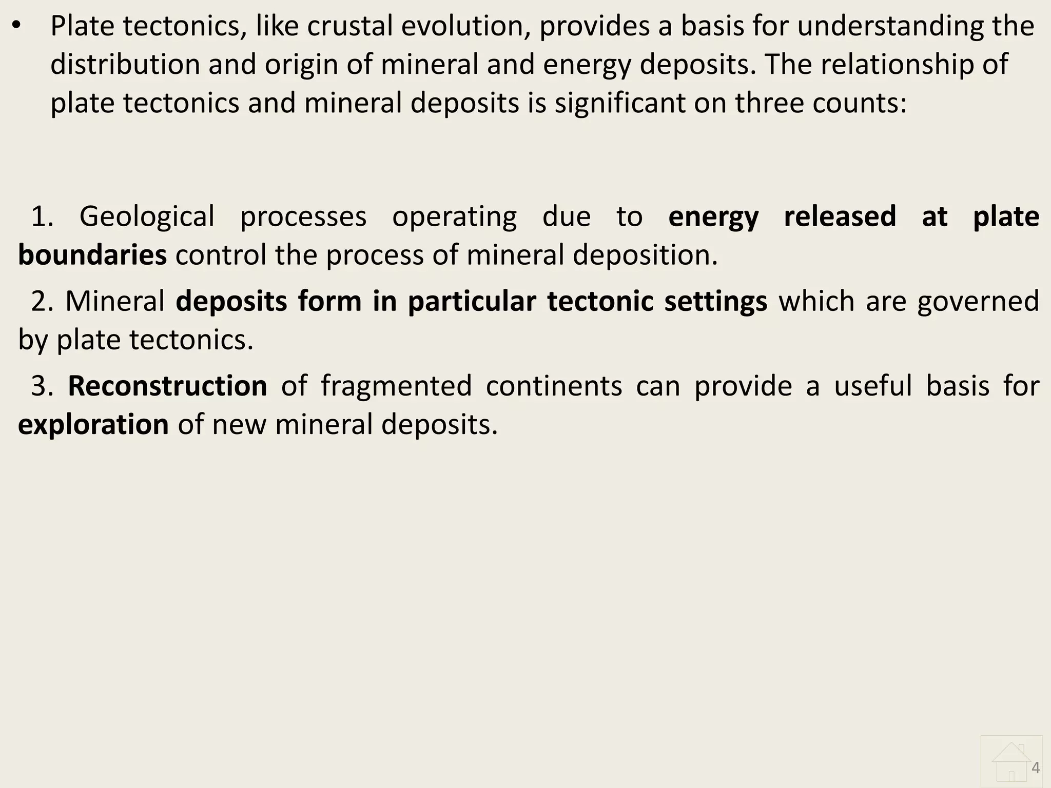 Ore Deposits and Plate Tectonics | PPTX