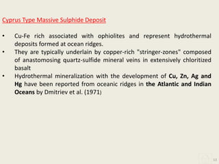 Ore Deposits and Plate Tectonics | PPTX