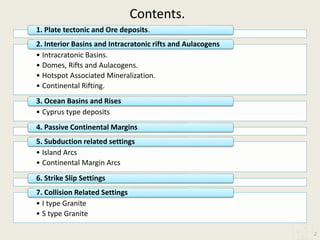 Ore Deposits and Plate Tectonics | PPTX