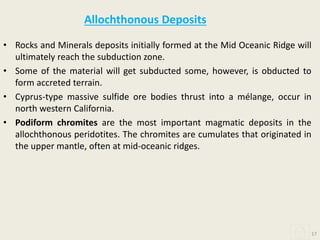 Ore Deposits and Plate Tectonics.pptx