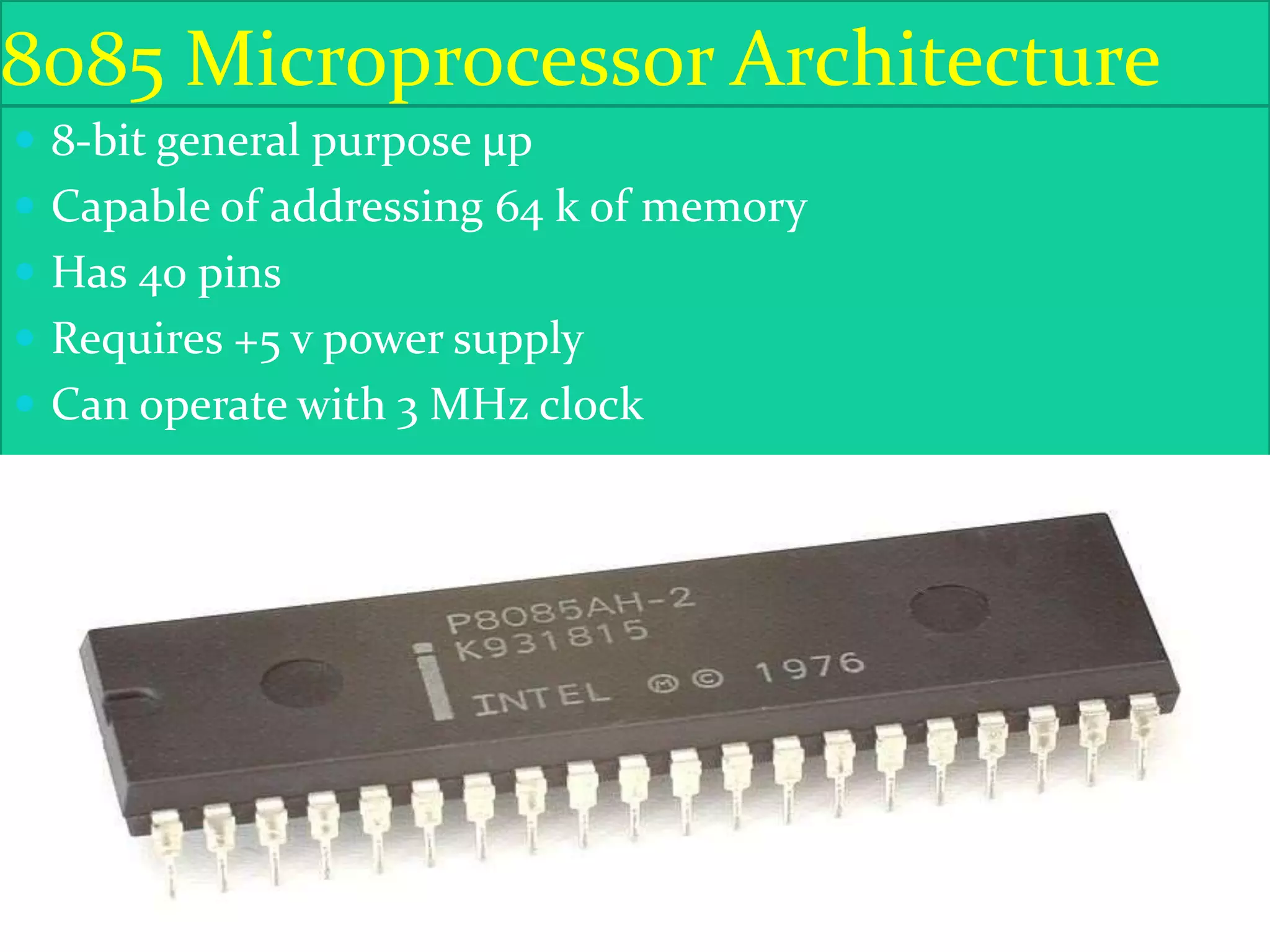 8085 architecture | PPTX