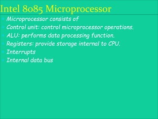 8085 architecture | PPTX