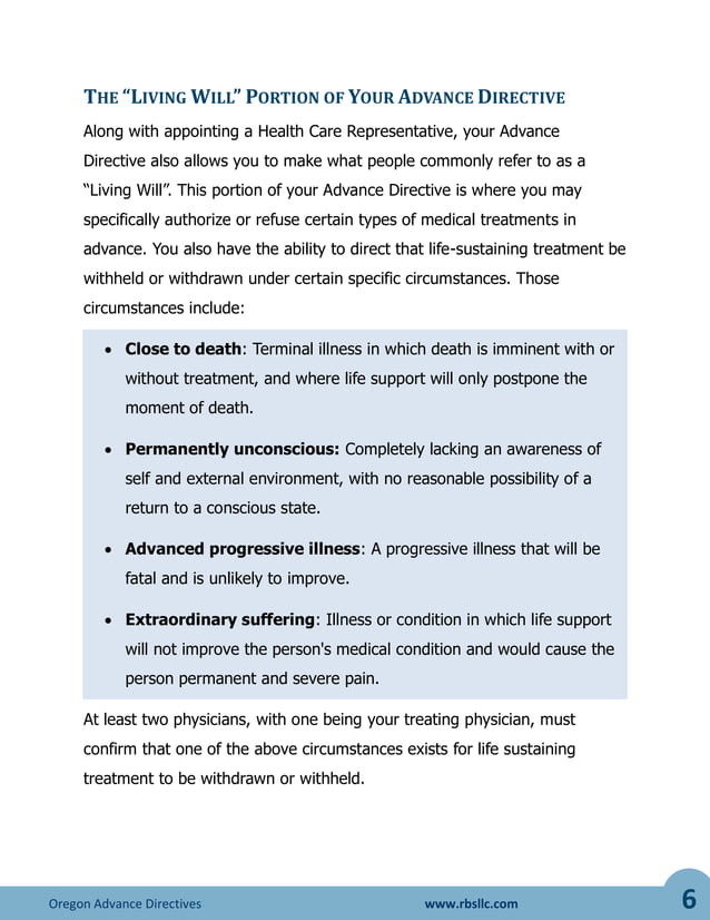 Oregon Advance Directives | PDF