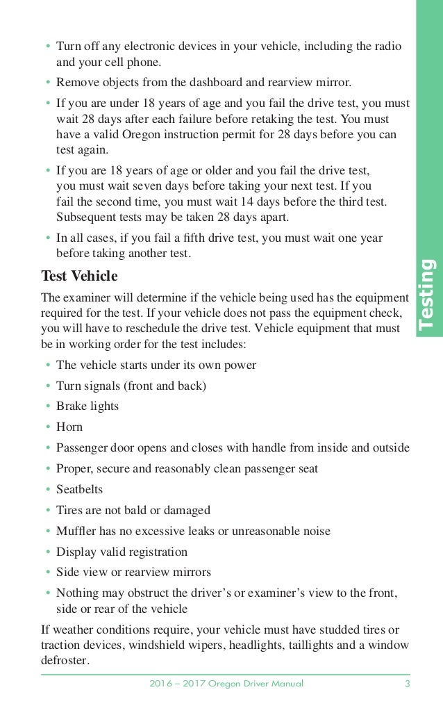 Oregon driver manual (2016 2017)