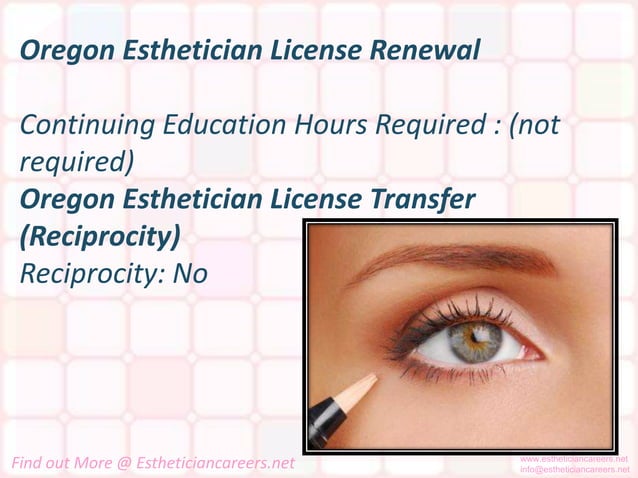 Oregon esthetician license information | PPTX