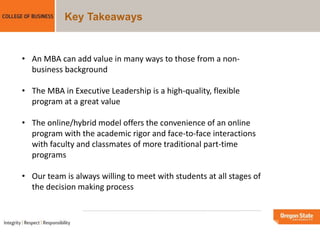 Oregon State MBA - Portland Programs Overview | PPT