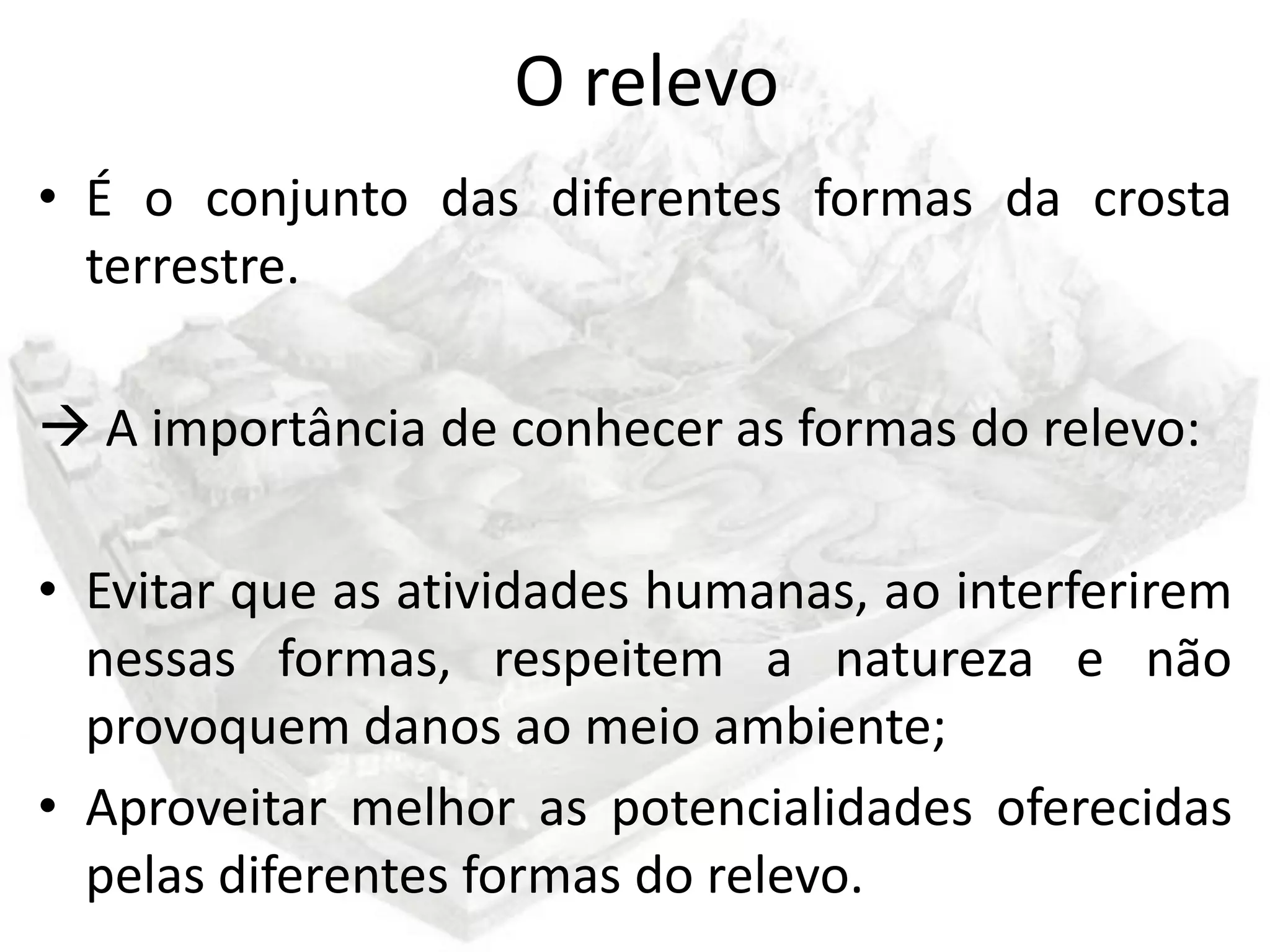 O relevo e as suas formas | PDF