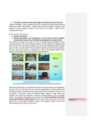 3Rs: Lesson Plan (Zoom Meeting) - 3° Year, Secondary School | PDF