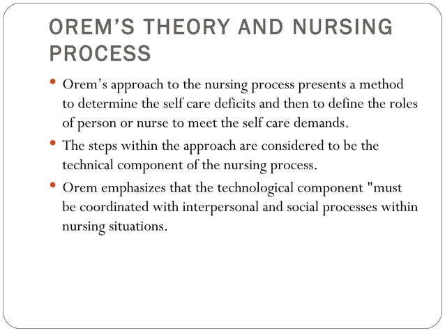 Orem's self care deficit theory | PPT | Parenting Babies and Toddlers | Parenting