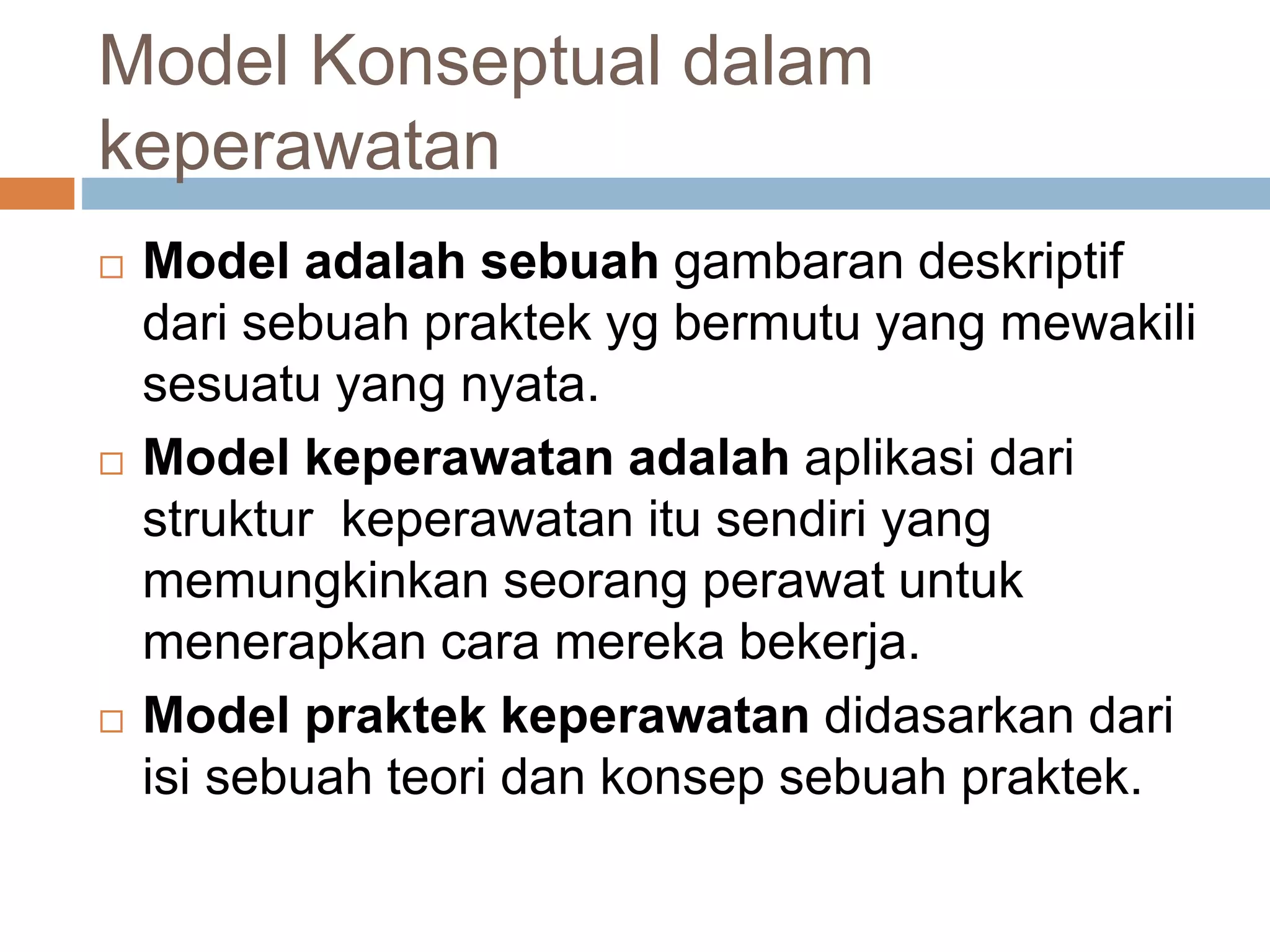 model keperawatan komunitas "teori Orem" | PPTX