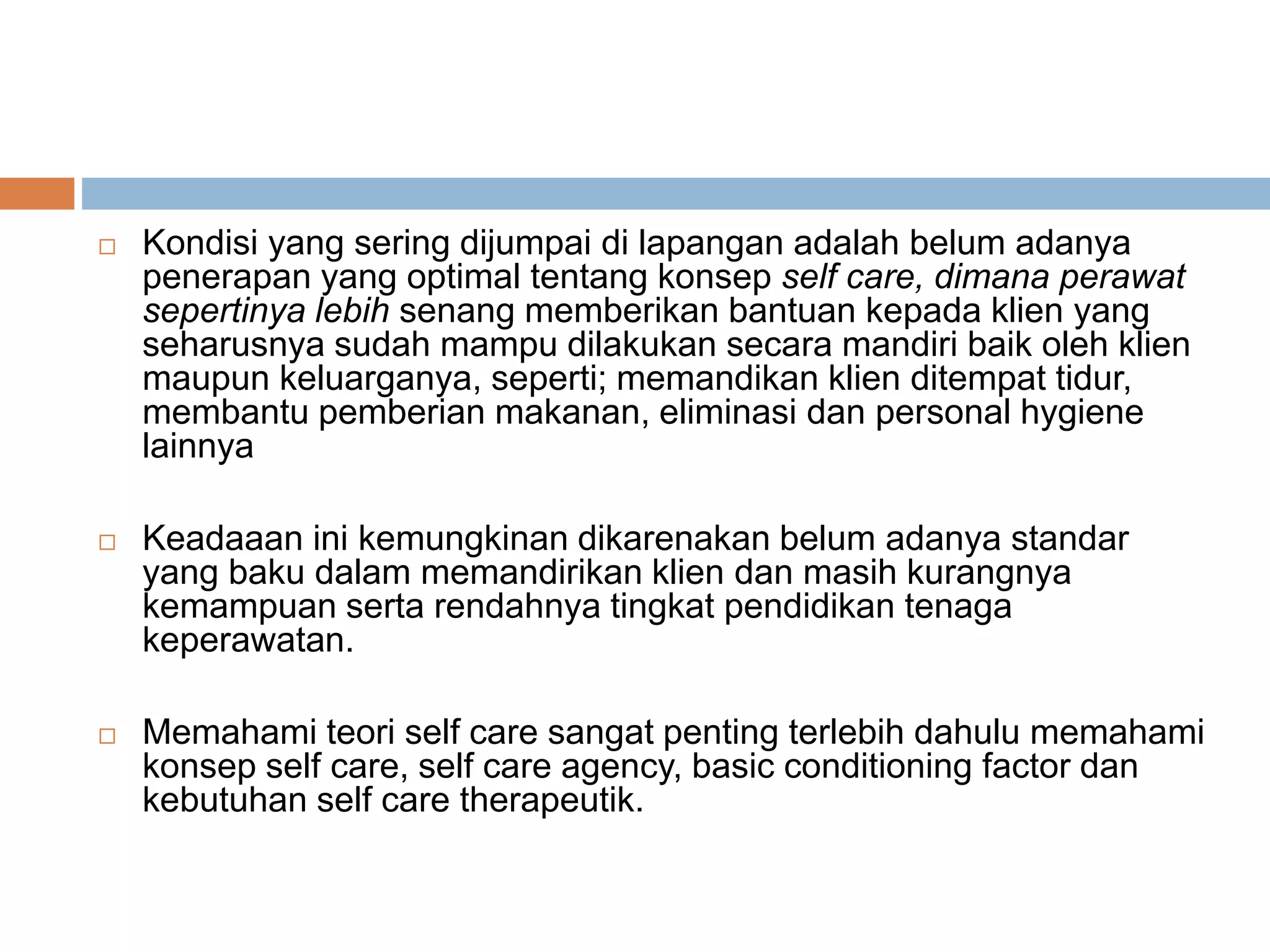 model keperawatan komunitas "teori Orem" | PPTX