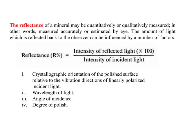 AN INTRODUCTION TO ORE MICROSCOPY | PPTX | Chemistry | Science