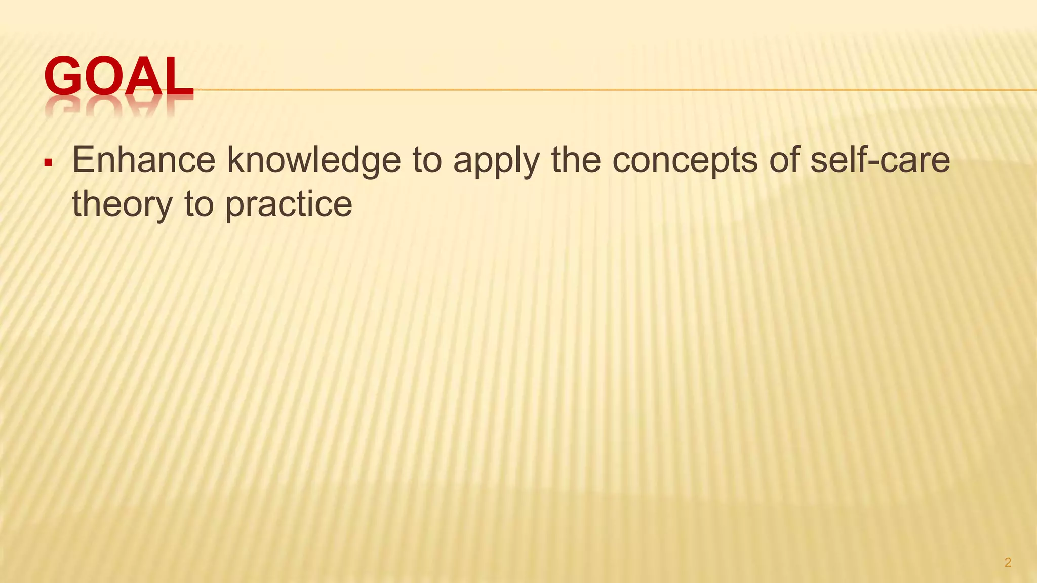Orem, selfcare theory | PPTX