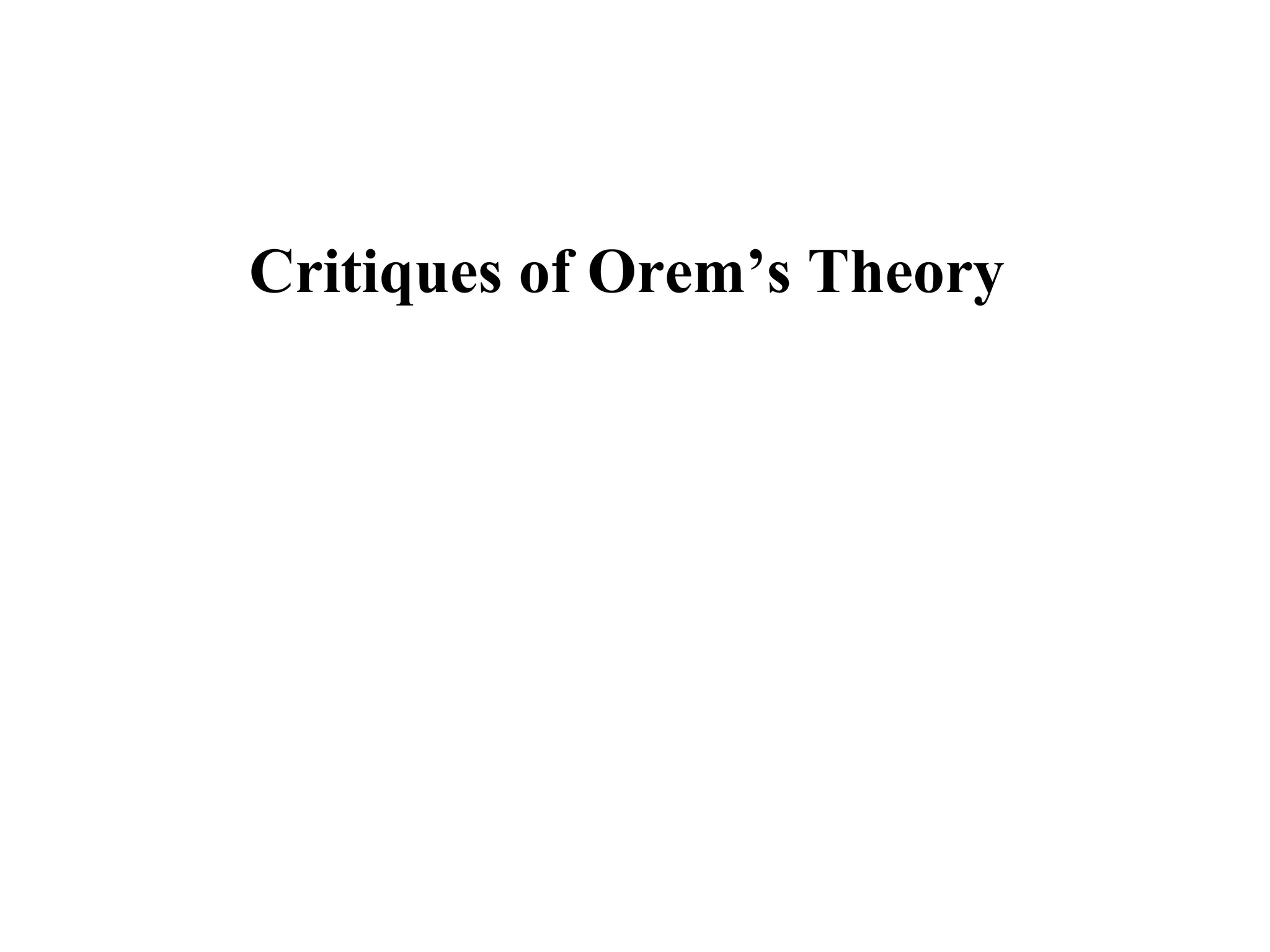 Orem's theory | PPT