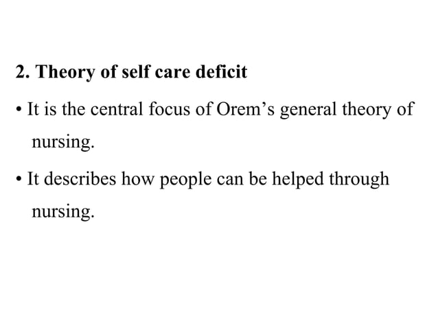 Orem's theory | PPT