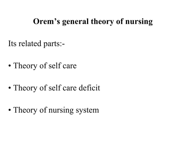 Orem's theory | PPT