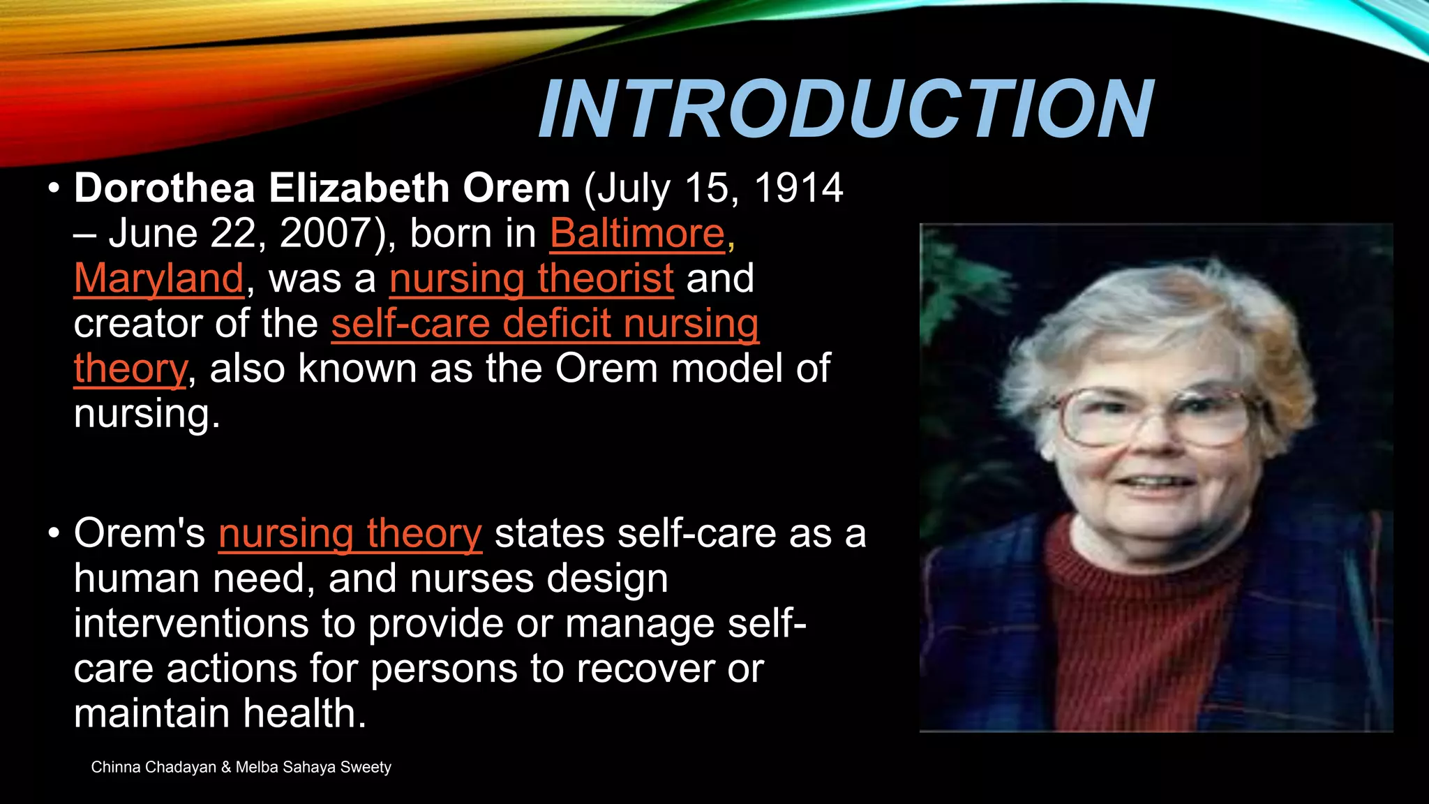 Nursing Orem's theory | PPTX