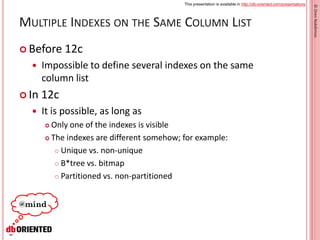 Indexes and Indexing in Oracle 12c | PDF