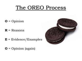 Oreo. Stating Your Opinion | PPTX
