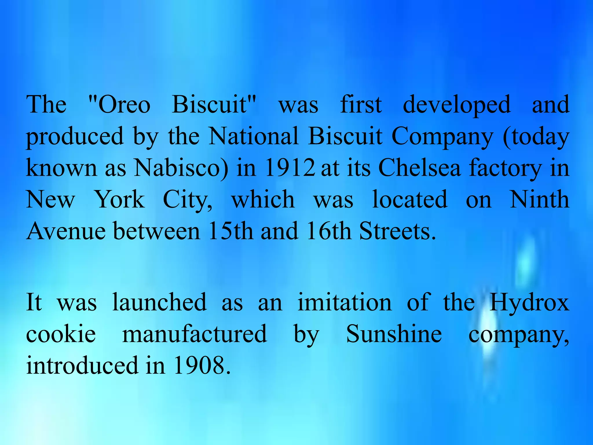 Oreo (University Assignment) | PPTX