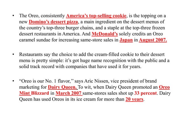 Oreo presentation | PPTX | Food Industry | Industries