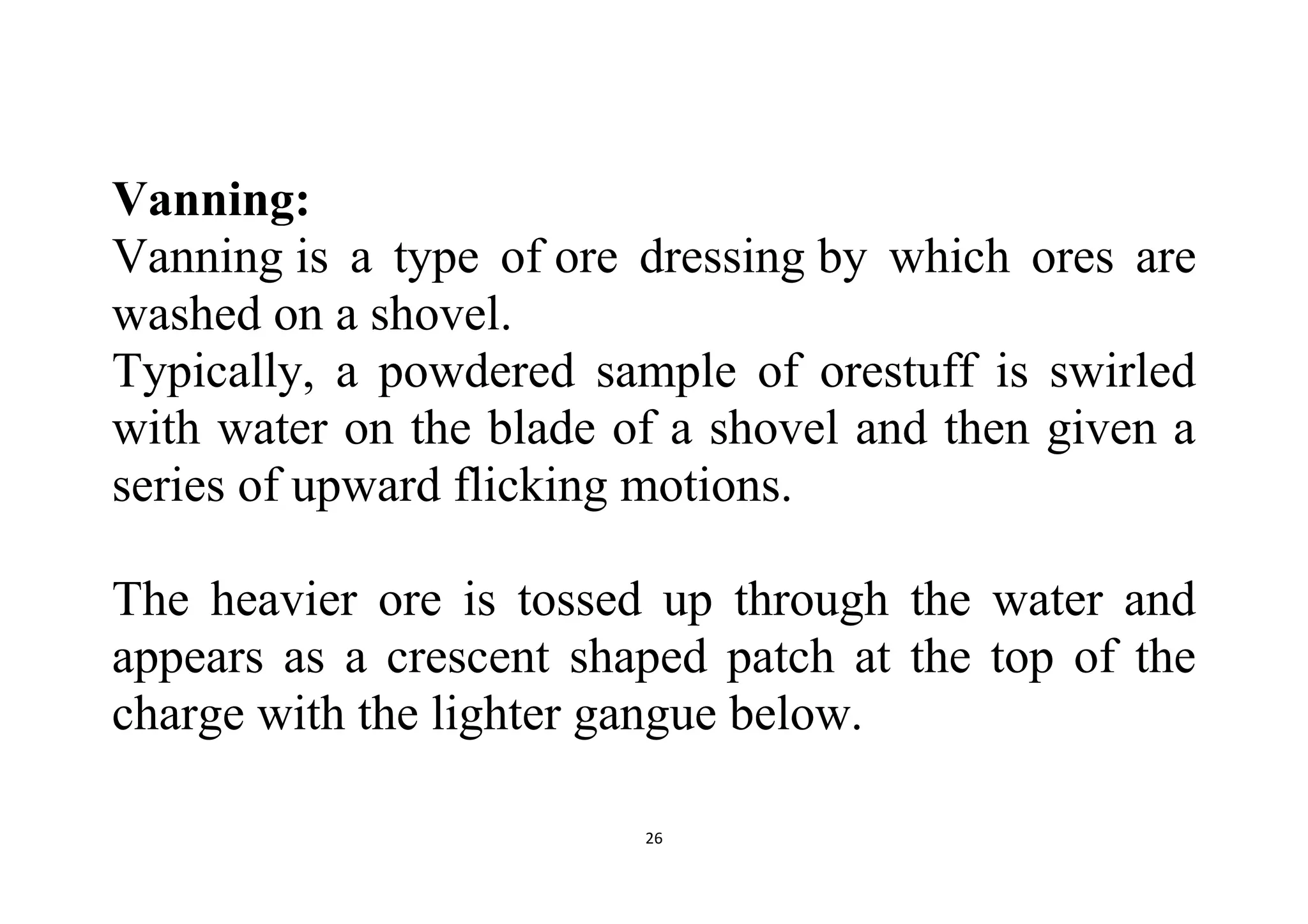 Ore separation screening and classification | PDF