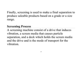 Ore separation screening and classification | PPT