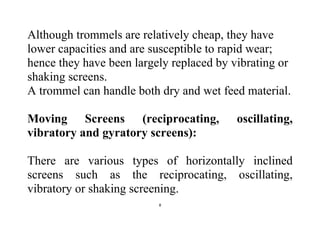 Ore separation screening and classification | PPT