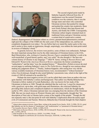 Orest subtelny as historian revised may, 2020 | PDF